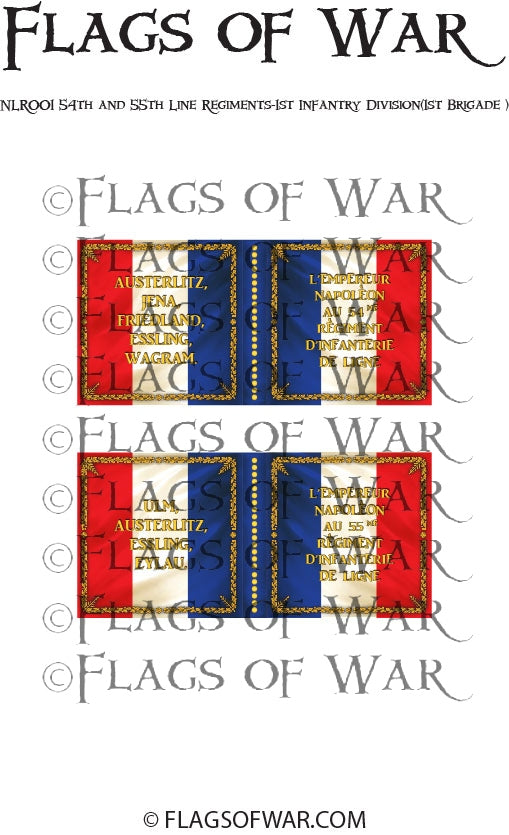 NLR001 54th and 55th Line Regiments-1st Infantry Division(1st Brigade ...