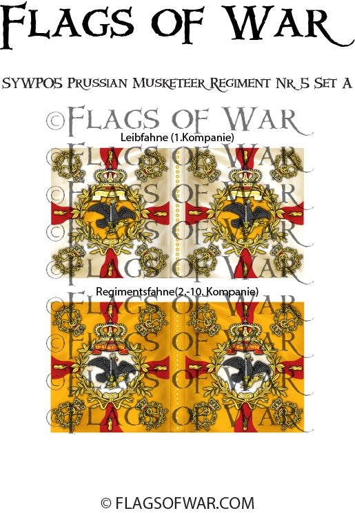 SYWP05 Prussian Musketeer Regiment Nr. 5 – Flags of War