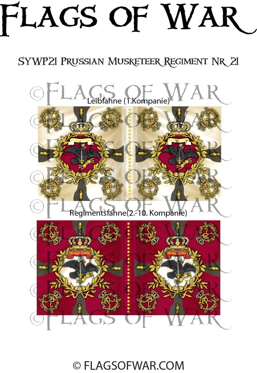 SYWP21 Prussian Musketeer Regiment Nr. 21 – Flags of War