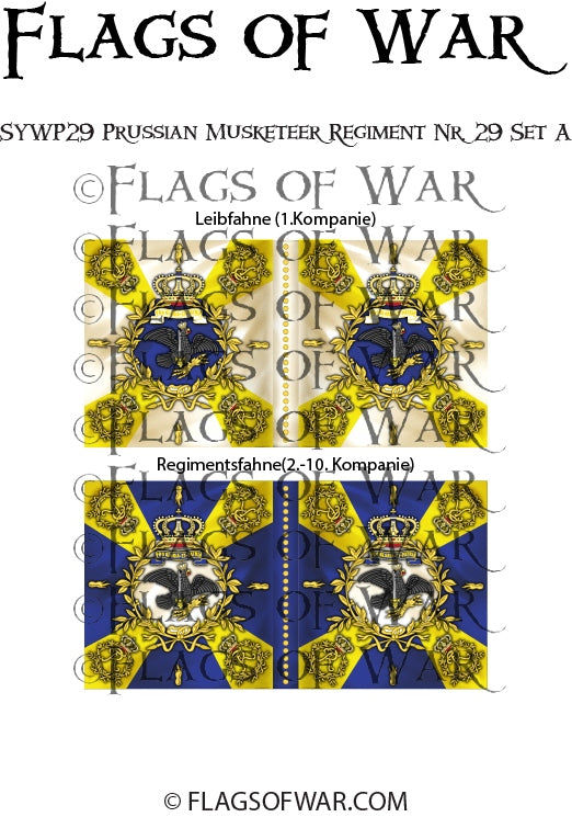 SYWP29 Prussian Musketeer Regiment Nr. 29 – Flags of War