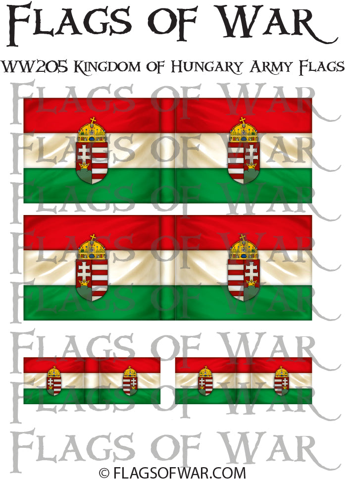 WW205 Kingdom of Hungary Army Flags – Flags of War